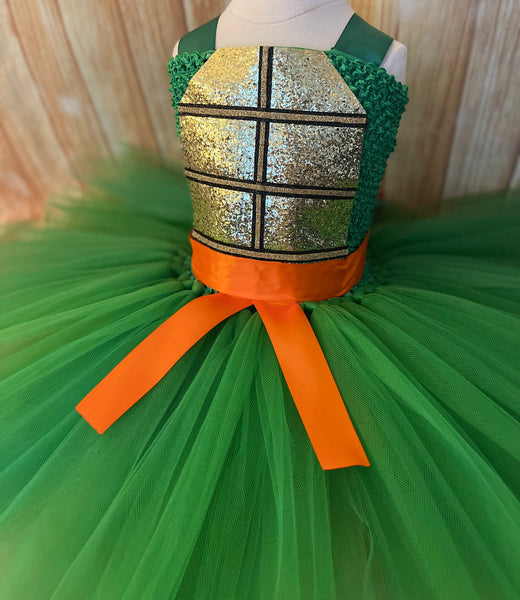 Orange Ninja Turtle Tutu, Ninja Turtle Dress, Ninja Turtle Halloween C ...