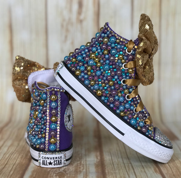 Mermaid Converse Sneakers, Custom Mermaid Shoes for Girls | Little ...
