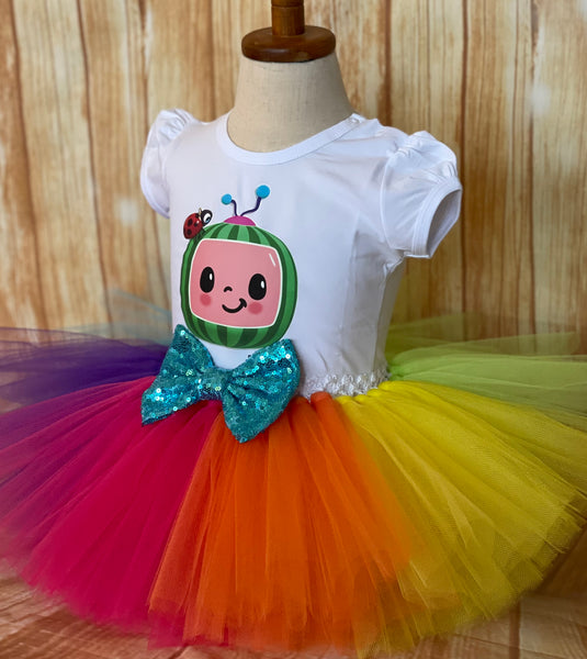 Cocomelon Birthday Tutu Outfit, Cocomelon Rainbow Tutu | Little Ladybug ...